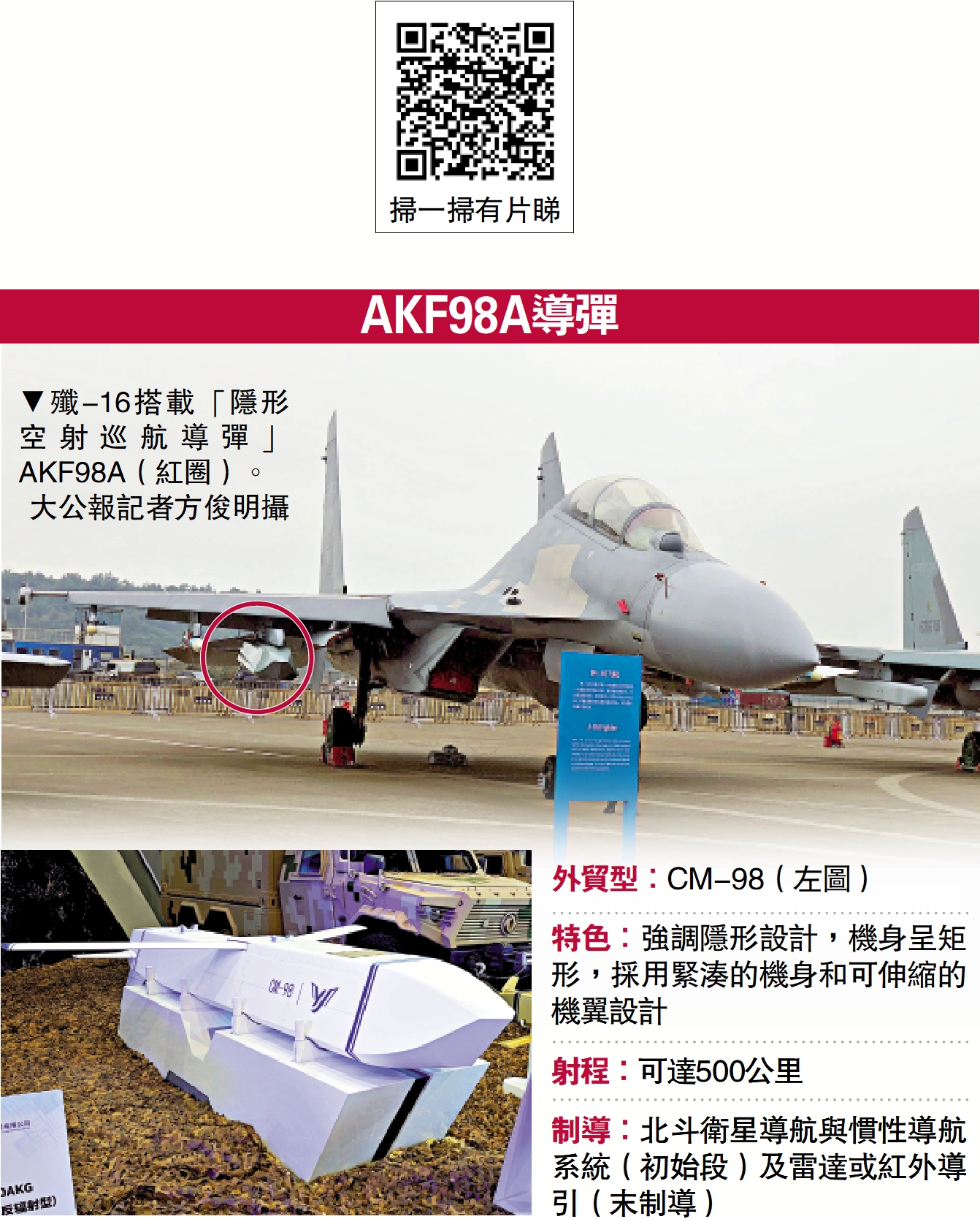 新型巡航導彈 隱形突防 空中獵殺 - 大公報